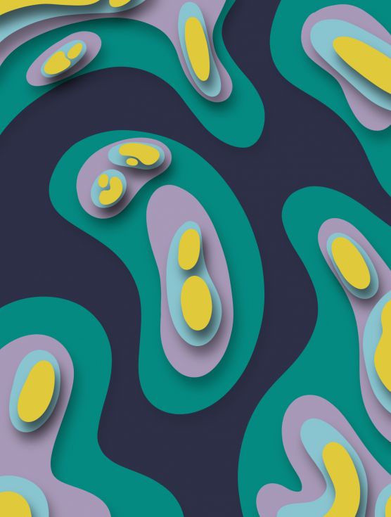 Layered paper abstract piece