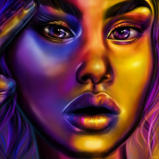 Neon face