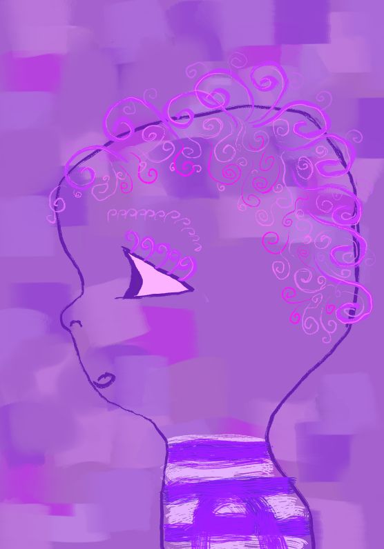 lilac boy with many curls