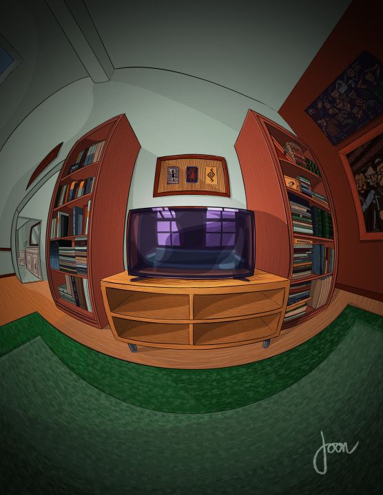 Fish eye room