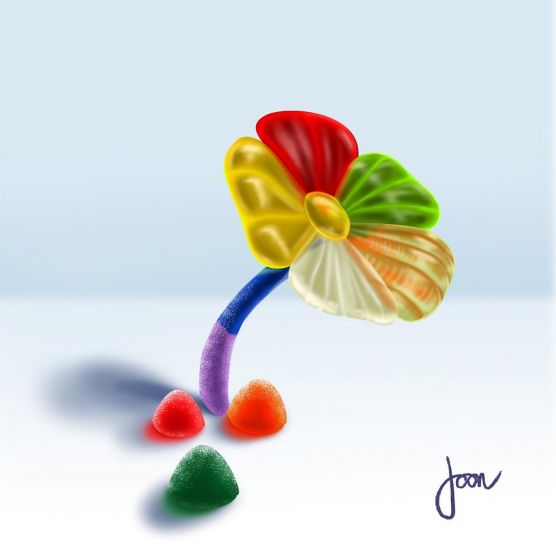 Gummy flower