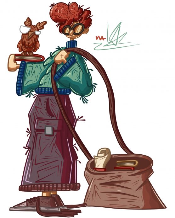 Dude coming from the library