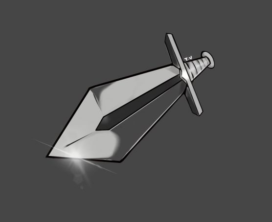 Angled sword