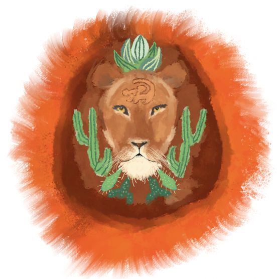 Artmash Cactus Lion