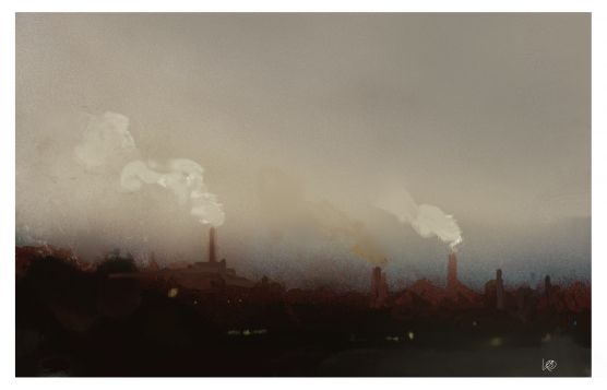 Smoky town