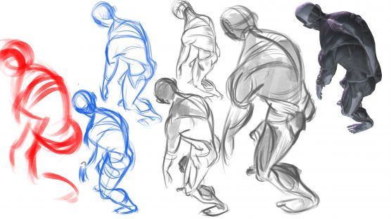 Force drawing 2 minute gesture