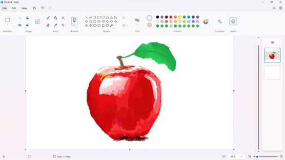 apple - ms paint